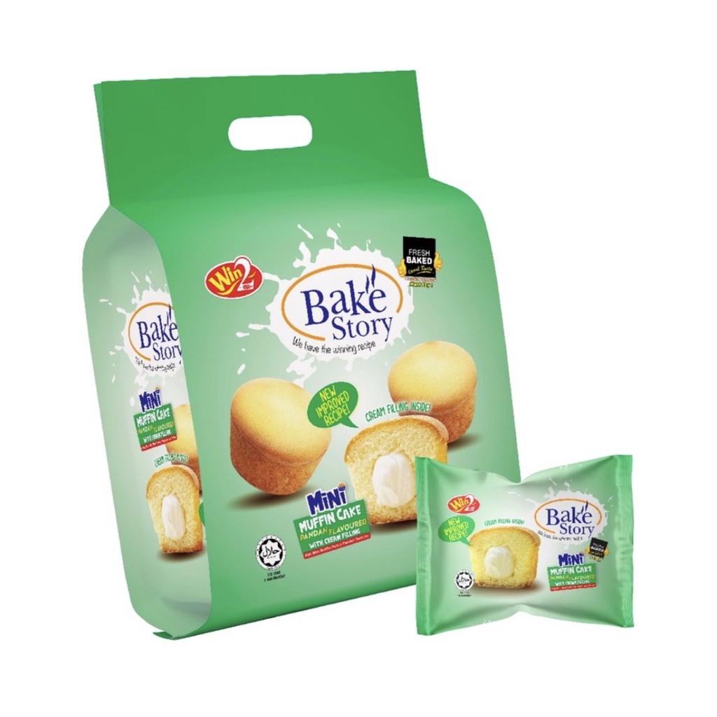 Wintu Bake Story Mini Muffin Cake Pandan Flavour Win2 Flavoured 200g ...