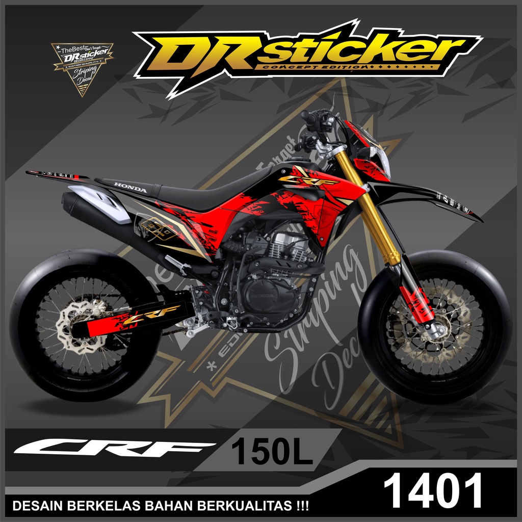 Dekal sticker Custom CRF 150L full body sticker Antem CRF Racing Design ...