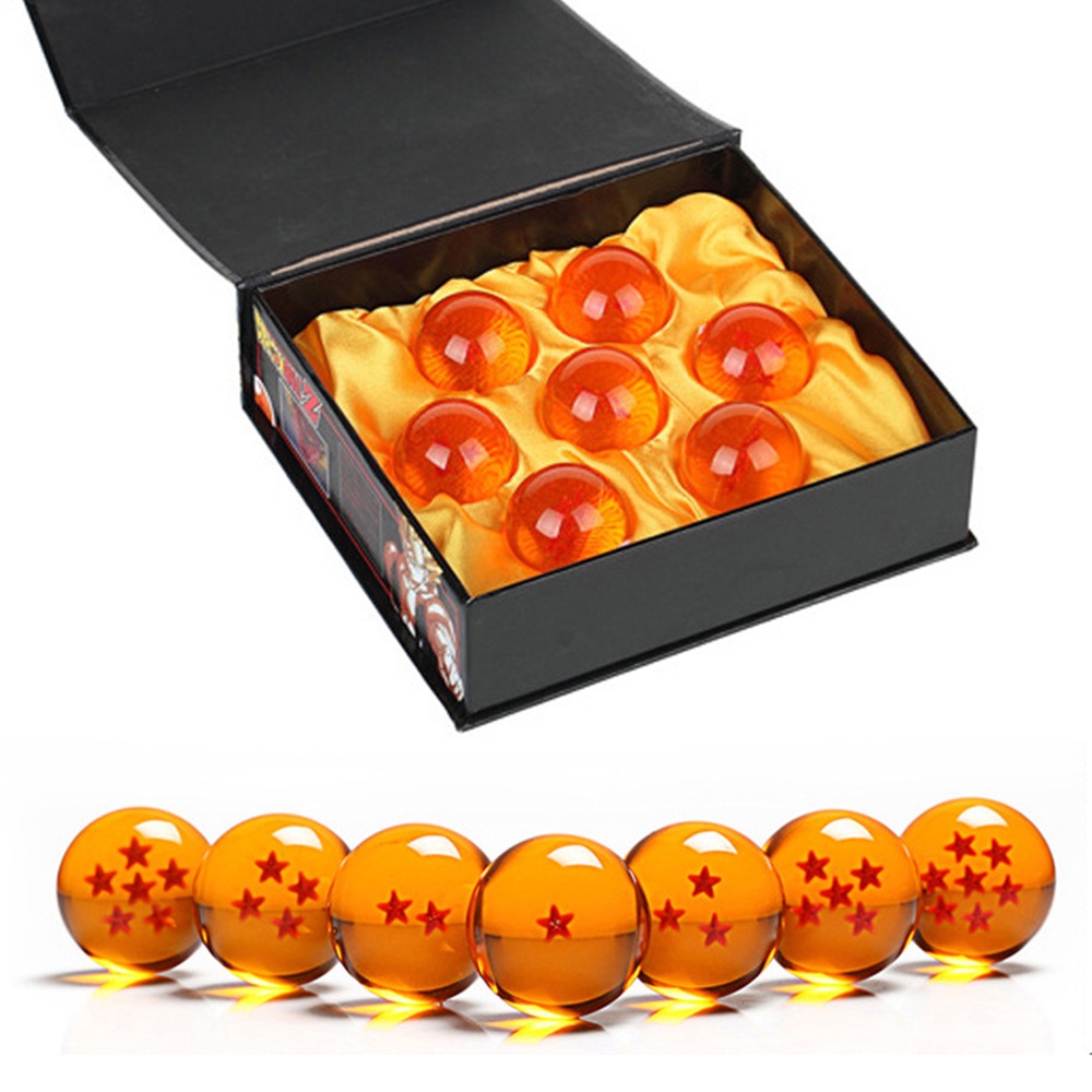7pcs/set DragonBall Z Stars 1-7 Star Anime Crystal Ball Yellow and Blue ...