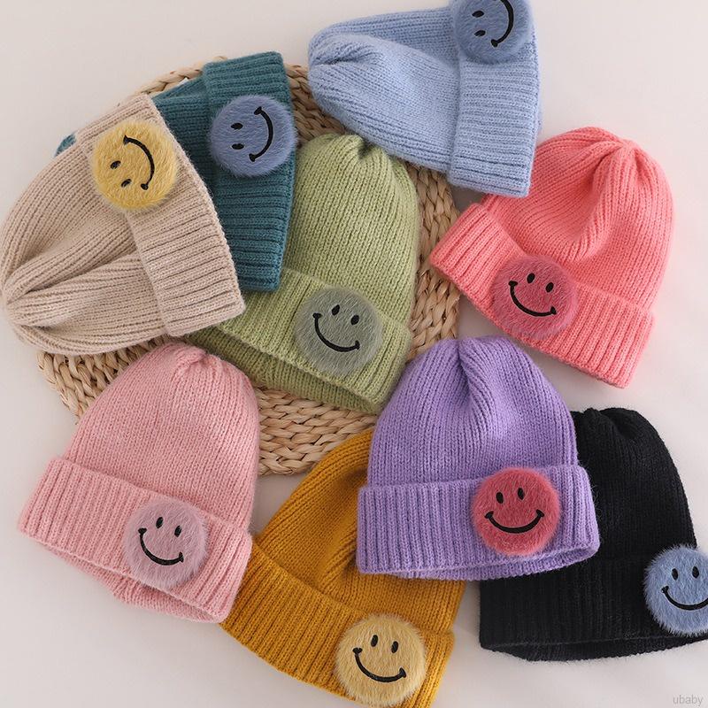 Baby Hats Toddler Knitted Hat Baby Girls Winter Warm Hats Boy Stretchy Hat Newborn Cap Kid Candy ...