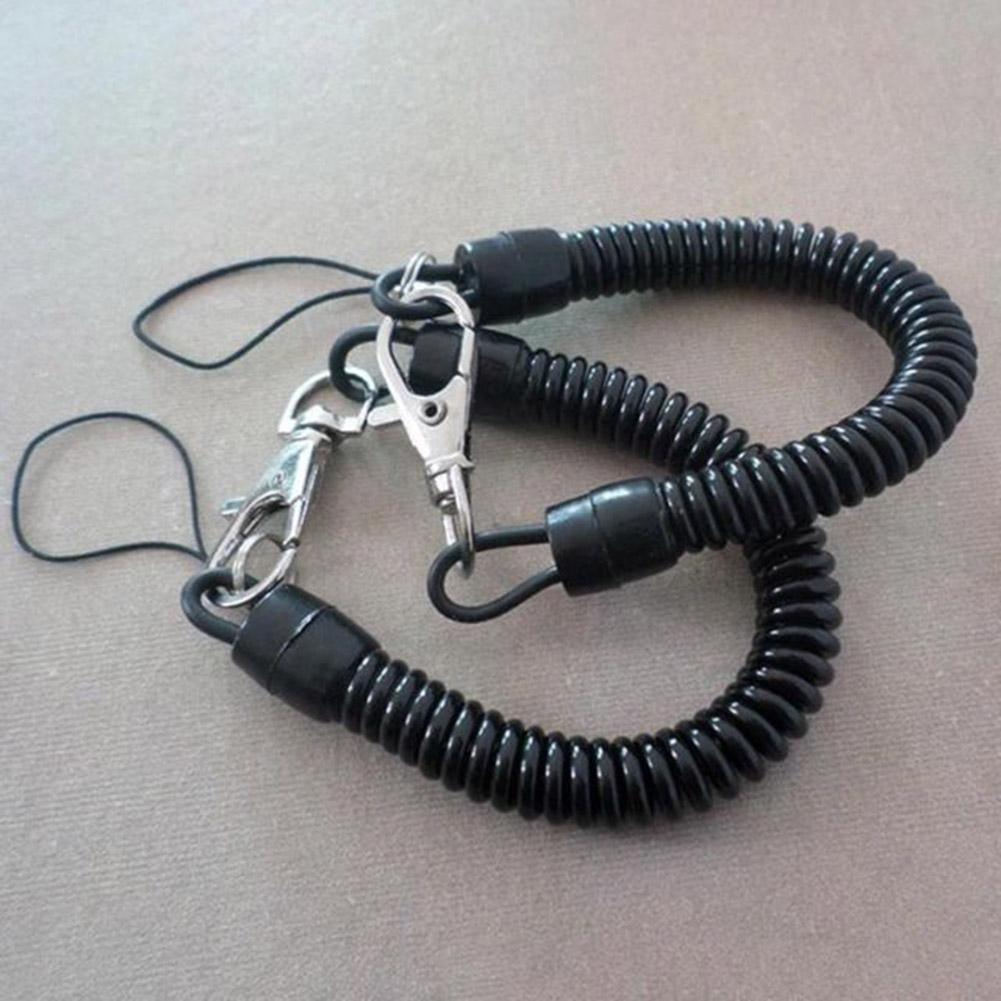 Retractable Plastic Elastic Rope Key Ring Spring Keychain | Shopee ...