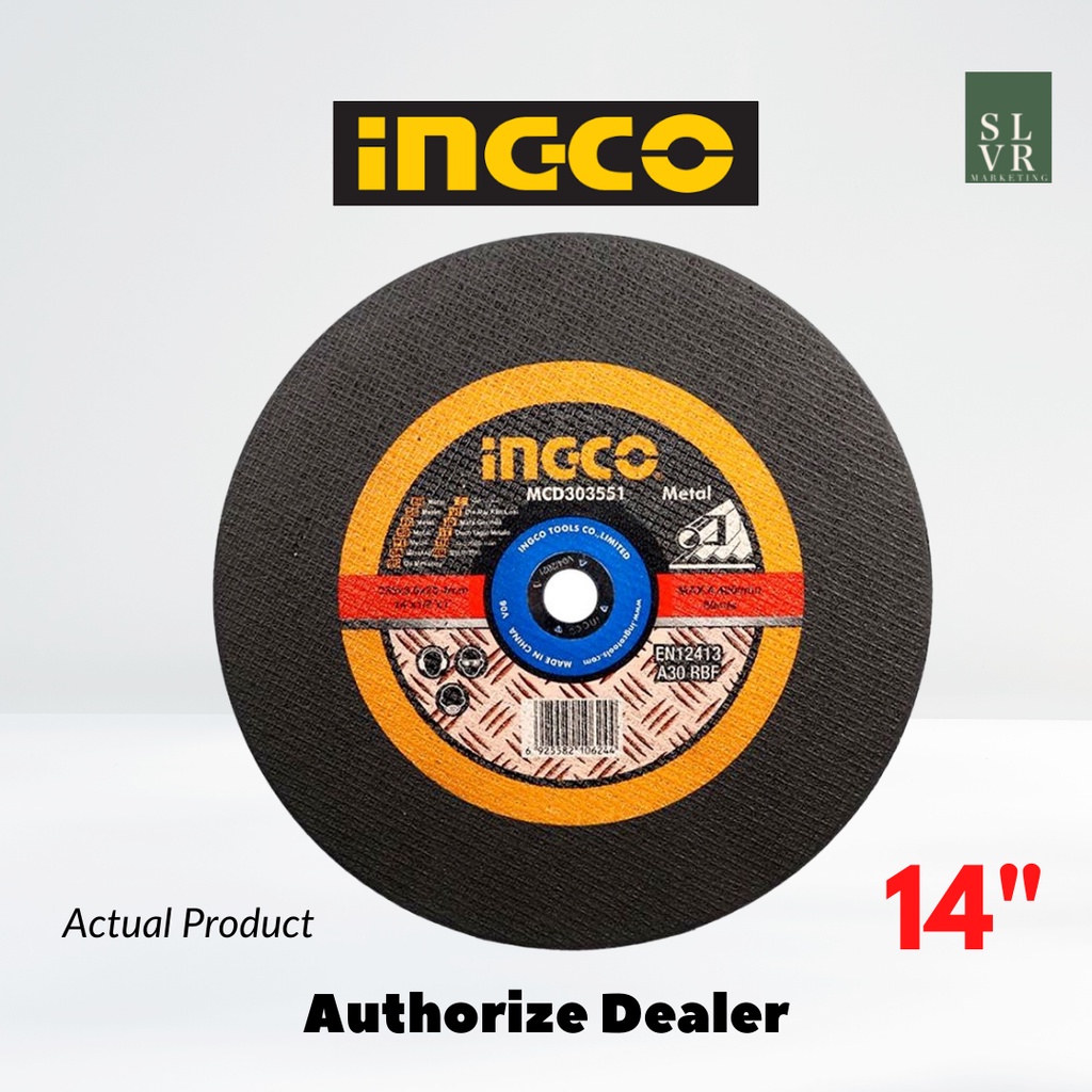 INGCO Abrasive Metal Cutting Disc size 14" (2-ply) | Shopee Philippines