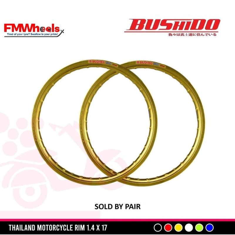 Bushido Premium Racing Alloy Rim ( Pair of 1.20x17 &/or 1.40x17 ) Rims ...
