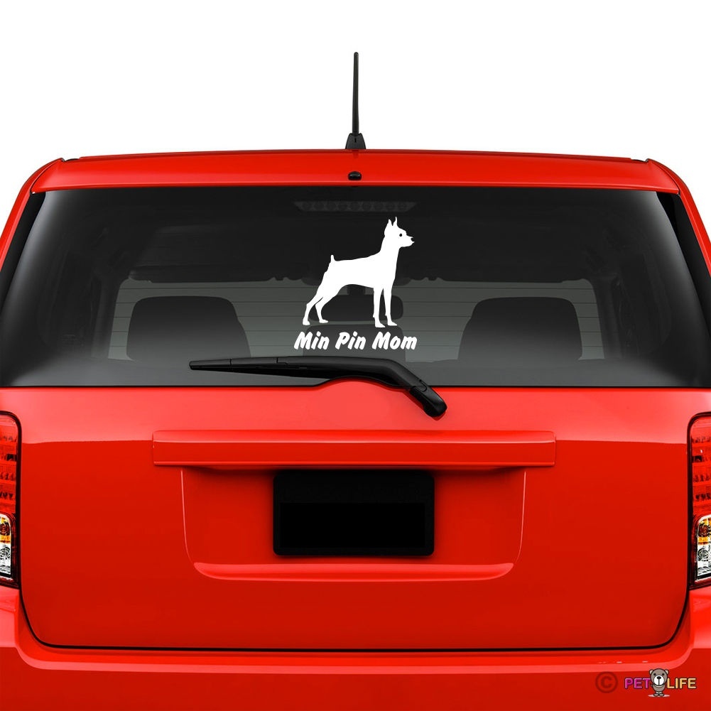 Miniature Pinscher Mom Windshield Sticker Vinyl Auto Window Min Pin ...