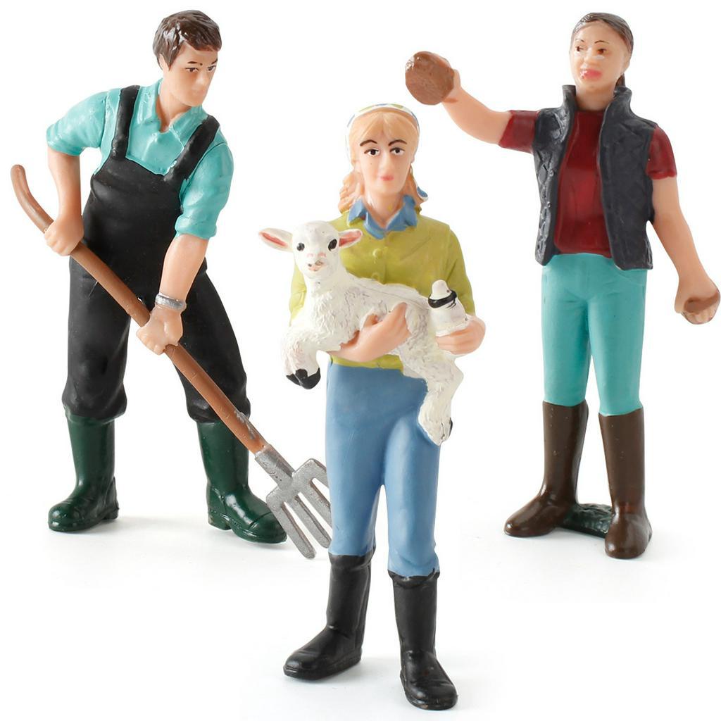 Farm Human Figure Worker Farmer Action Figure PVC People Model Figurine ...