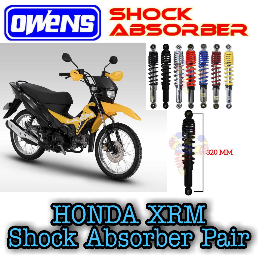 OWENS Rear Shock Absorber HONDA XRM, Dual Shock Pair 320mm (COD ...