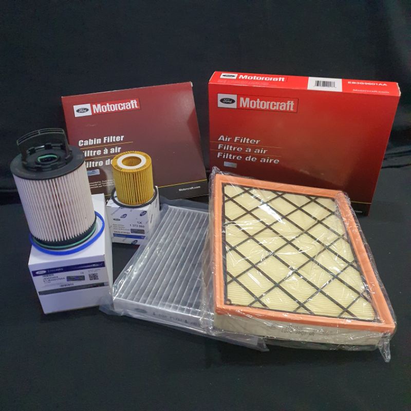 FORD RAPTOR FULL PMS FILTER SET GENUINE FORD OIL AIR CABIN FUEL FILTER ...