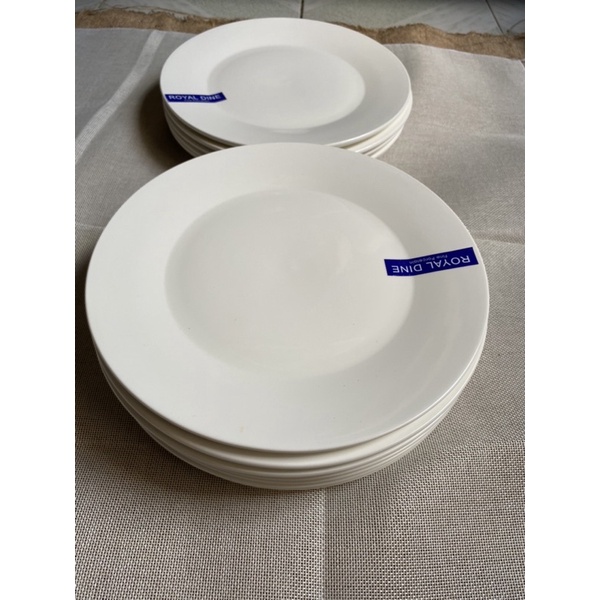 6pcs 10” Porcelain Plain White Dinner Plates | Shopee Philippines