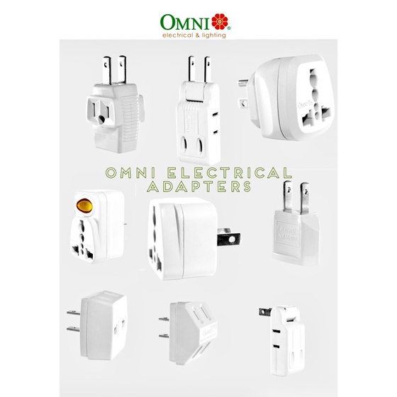 OMNI electrical travel adapters universal octopus regular swing triple ...