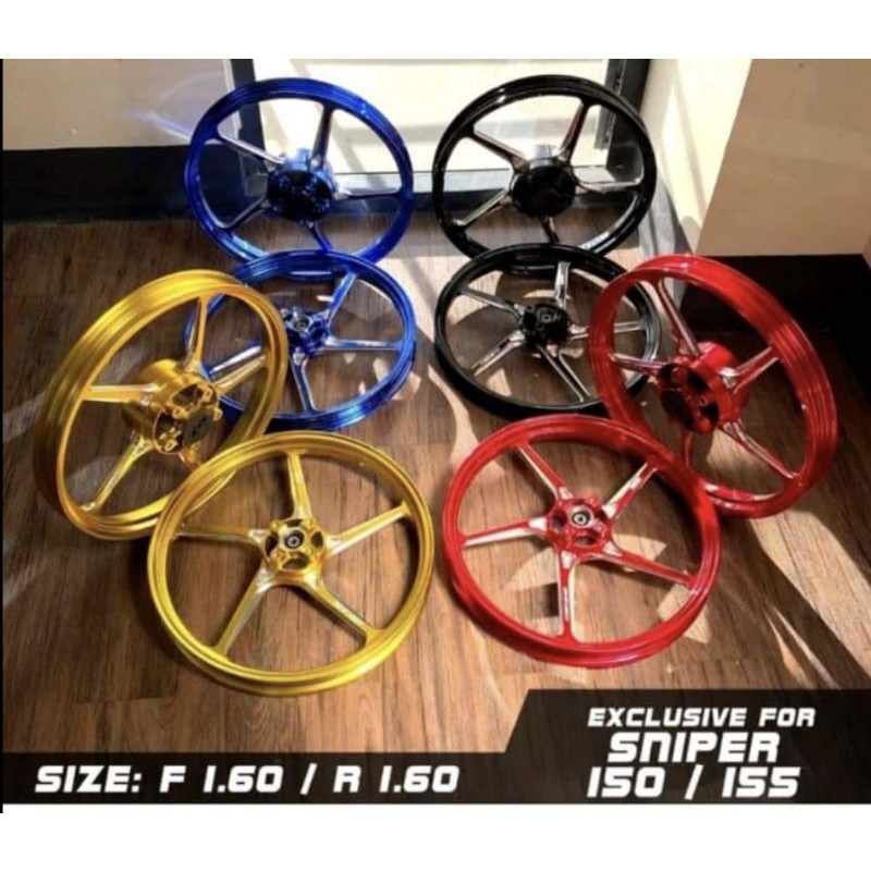 ENKEI SLIM MAGS 1.6 X 1.6 (4 holes front disc) FOR SNIPER 150/MX KING ...