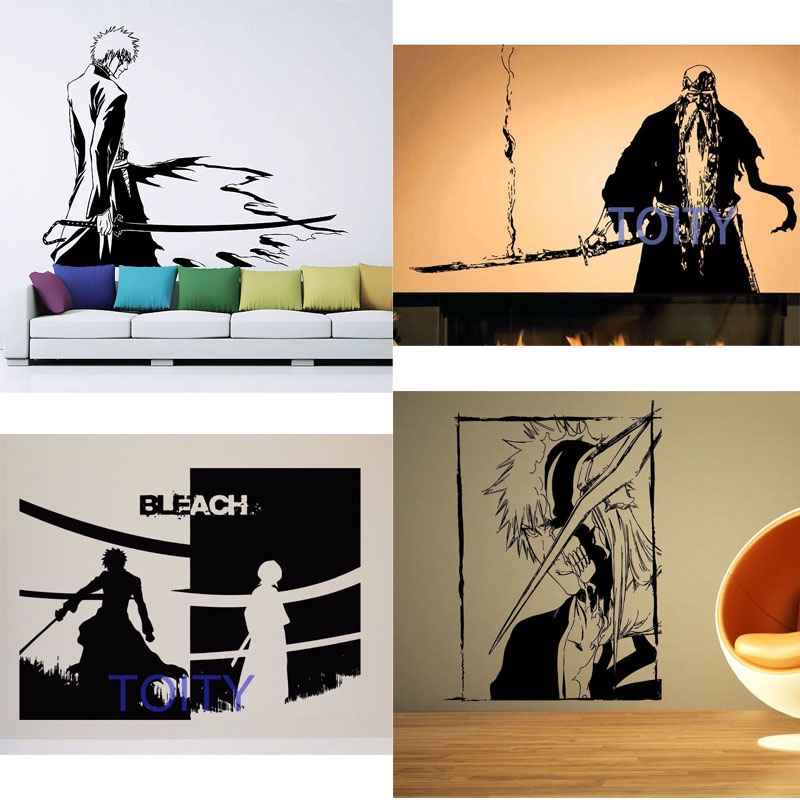 Bleach Wall Sticker Wallpaper kurosaki, abarai renji, kenpachi zaraki ...