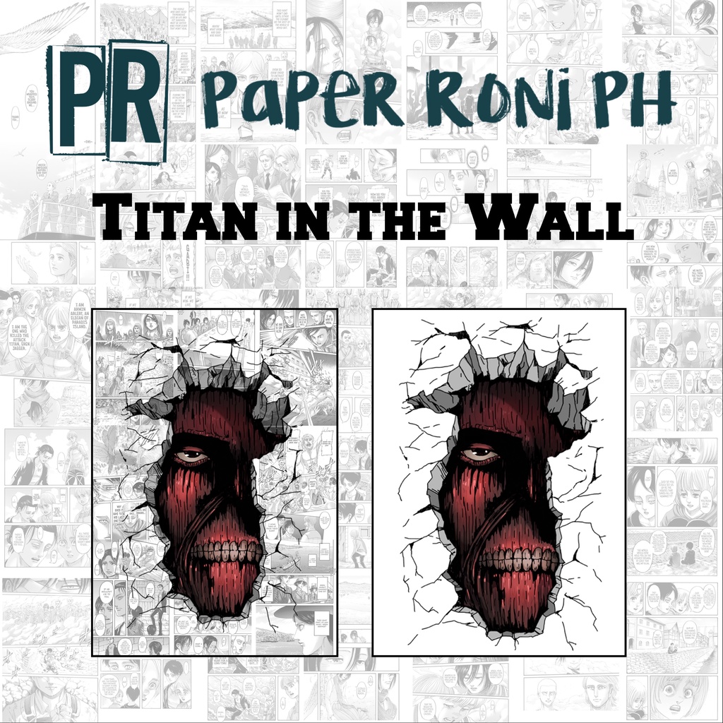Paperroni PH | TITAN IN THE WALL Lifesize Poster | Shopee Philippines