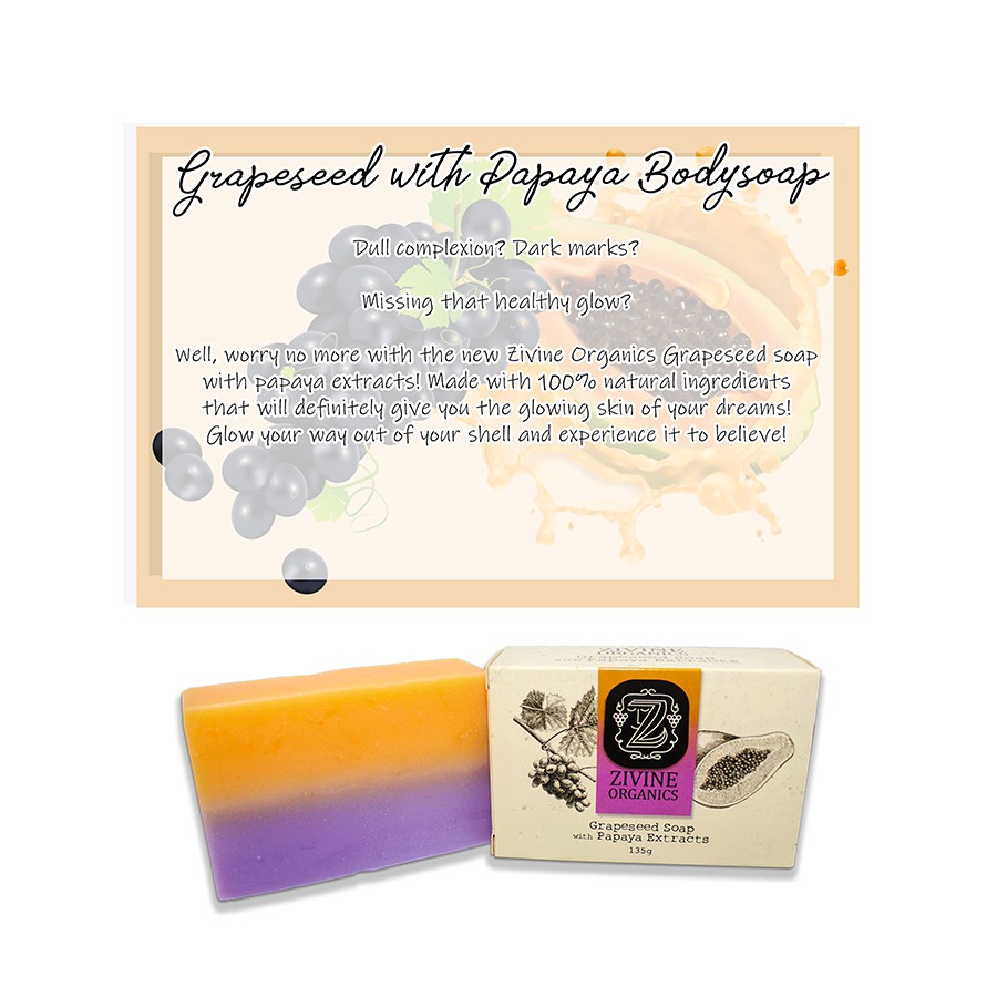 Grapeseed with Papaya Body Soap by Zivine Organics (OLD BOX BUT NOT ...