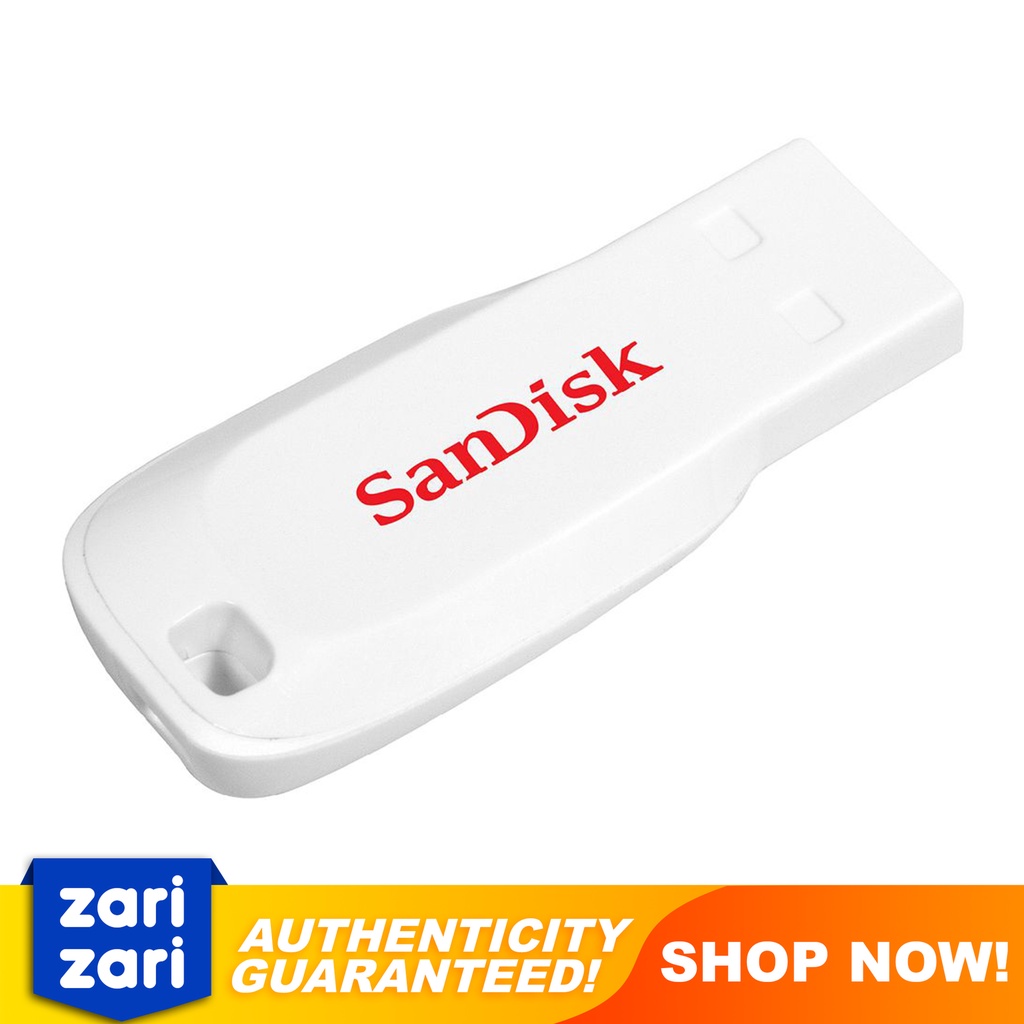 SanDisk Cruzer Blade 16GB SDCZ50 USB 2.0 White Flash Drive | Shopee ...