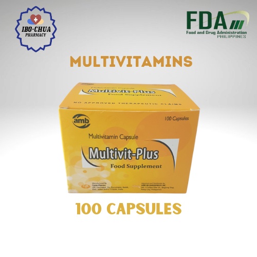 Multivitamin (Multivit-Plus)- 100 capsules | Shopee Philippines