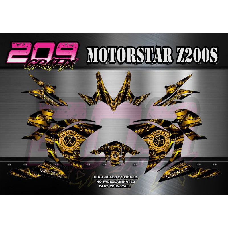 Motorstar Z200s full body decals | Shopee Philippines