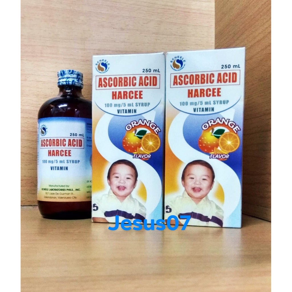 HARCEE Ascorbic Acid Vitamin Syrup for kids 2 to 12 yrs old - 250ml ...