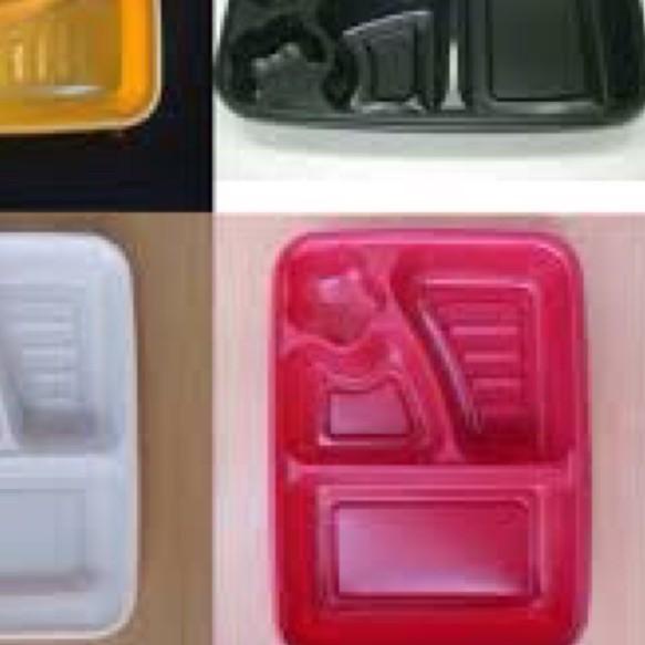 (Contents 25pcs) Mica Bento 4 Red Bulkhead / Bento Box / Mica Lunch Box ...