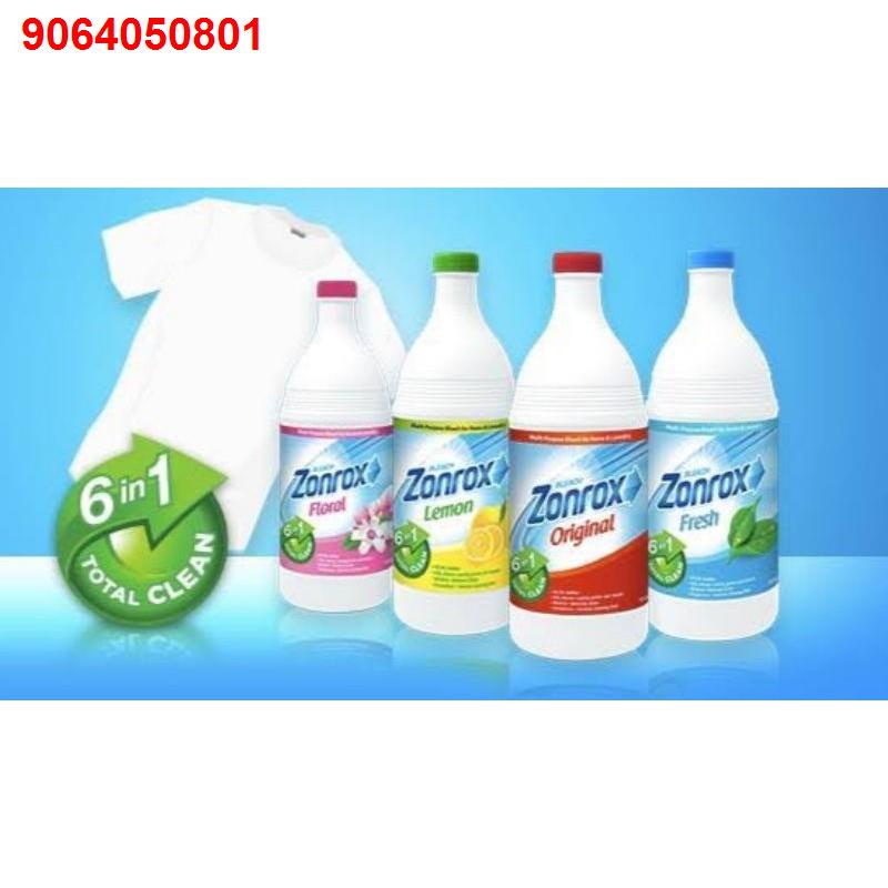 RGERGWEFWE4.6 ZONROX BLEACH ORIGINAL/LEMON/FLORAL/FRESH 1000ML | Shopee ...