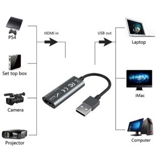 Airsky Hu-02 Mini Video Card Capture Grabber Hdmi Video Cards 4k Usb ...
