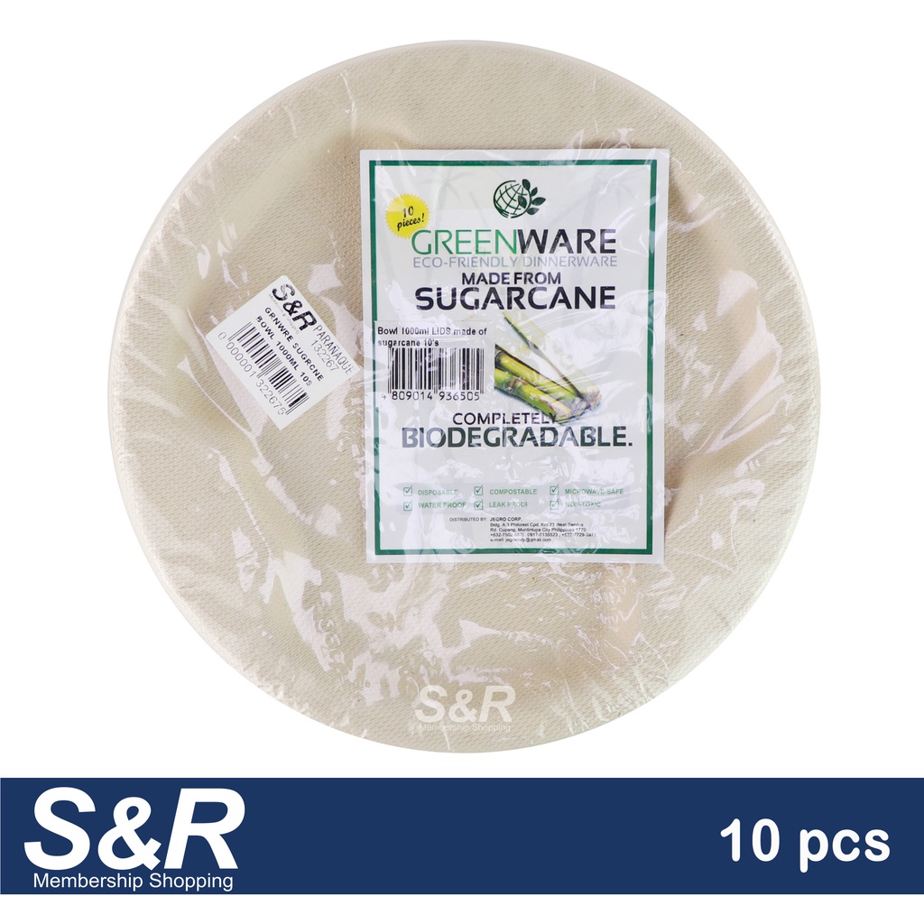 Greenware Eco-Friendly Dinnerware Circular Container 10pcs | Shopee ...