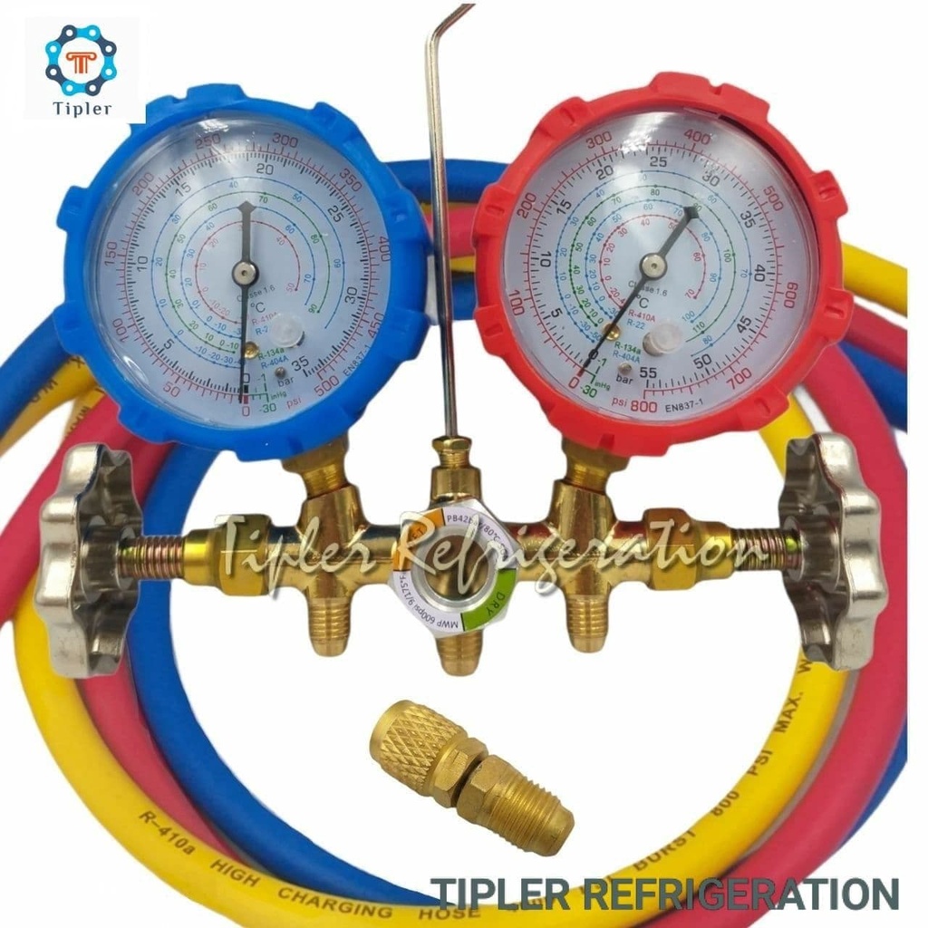 R410a R22 R134a R404a Manifold Gauge Hose Set HVAC A/C Refrigeration Device Kit | Shopee Philippines
