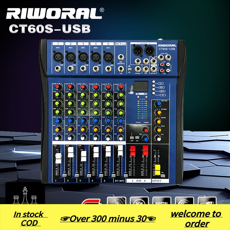 COD 2022 ℗RIWORAL Aduio Mixer ct60s-usb 6 channel mixer Multi-channel ...