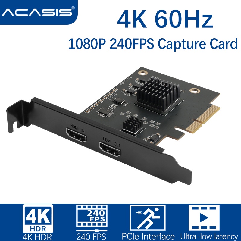 ACASIS Game Capture PCIe Game Capture Card 4K60Hz HDR10 Video Game Capture Card for PS5, PS4 Pro ...