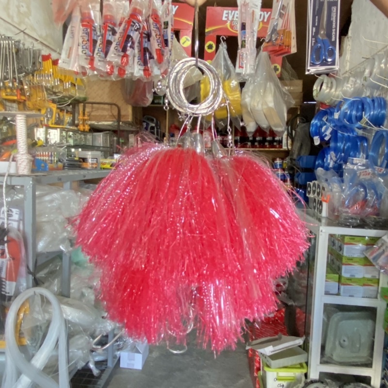 READY MADE TANGUIGUE LURE WITH DOUBLE HOOK AND STAINLESS WIRE | Shopee ...