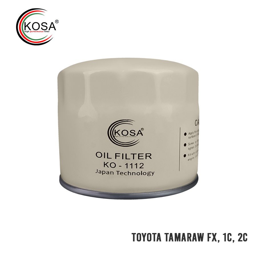 BEST CHOICE AUTO SUPPLY KOSA OIL FILTER TOYOTA TAMARAW FX 1C 2C 3C ...