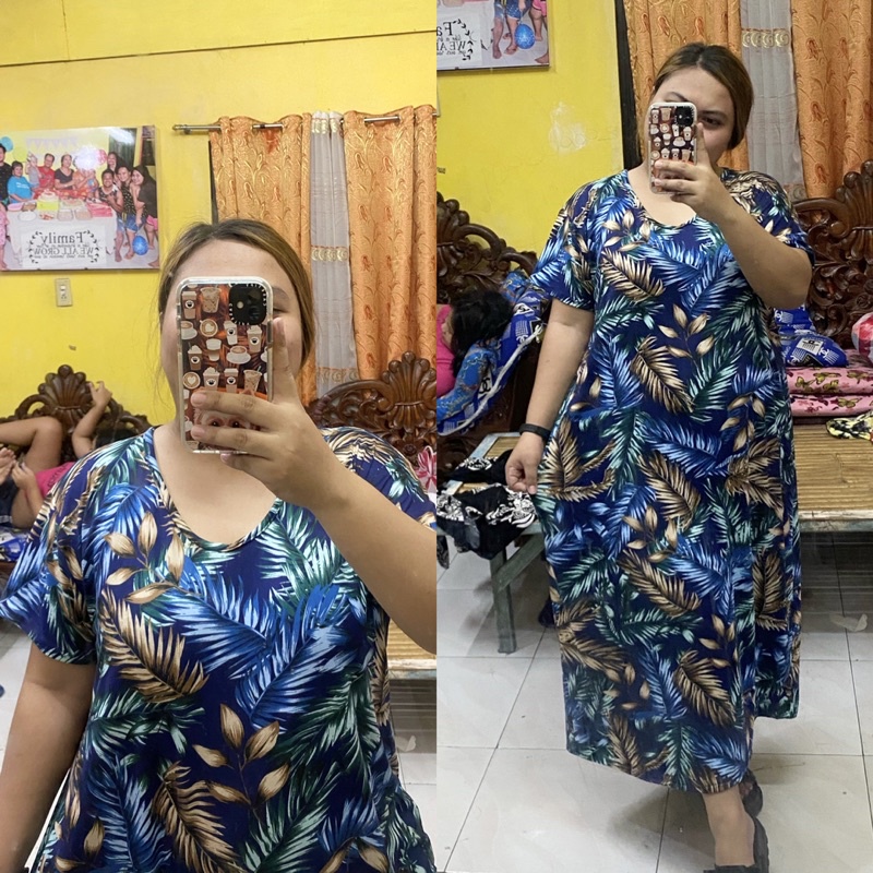 Maxi Dress Daster Long Plus size Dress Long oversize pambahay printed ...