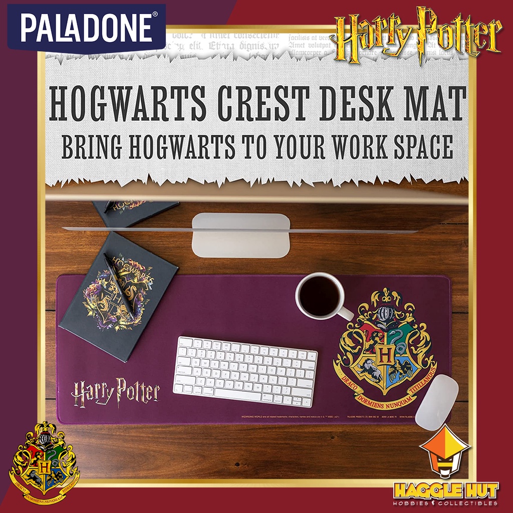 Paladone Official Harry Potter Hogwarts Crest Logo Non-Slip Desk Mat ...