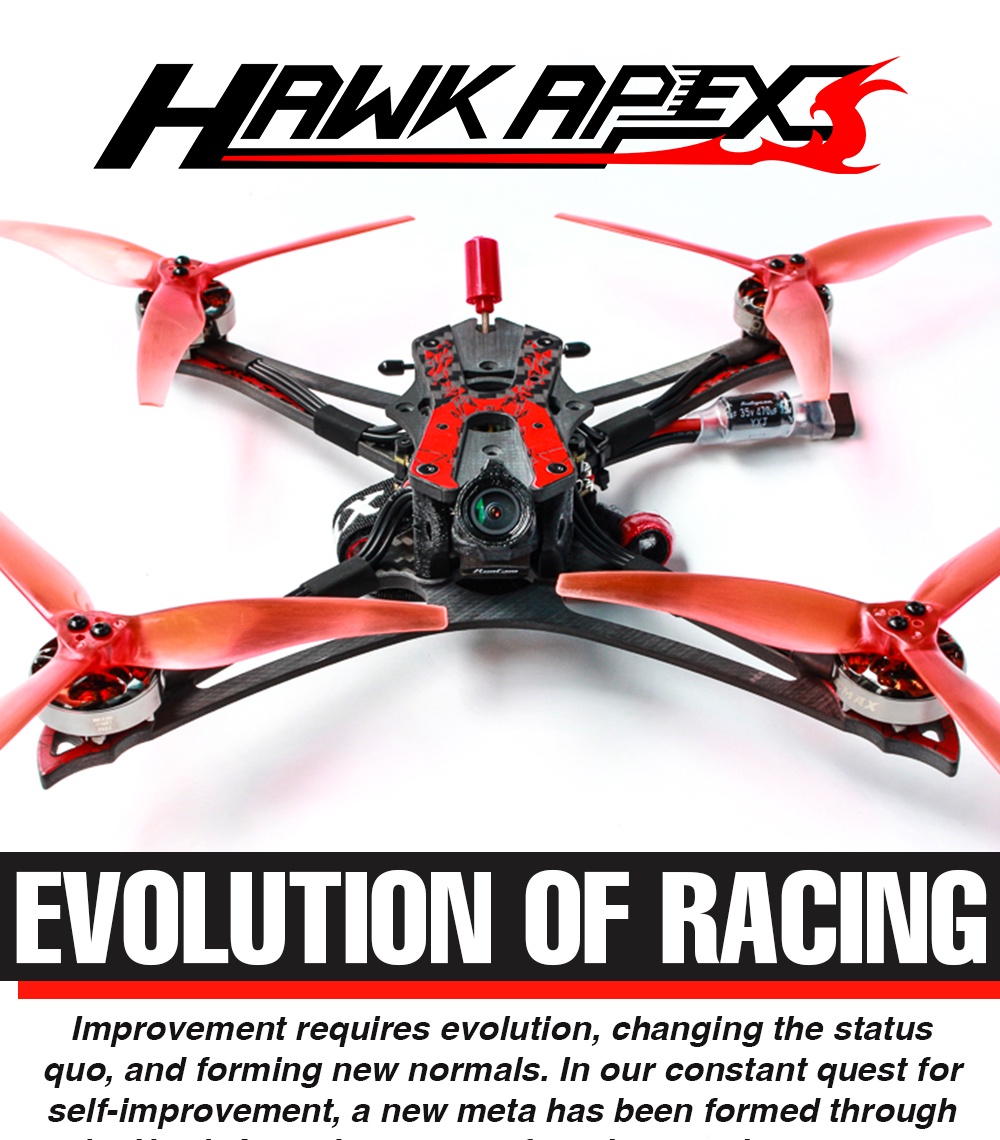 EMAX Hawk Apex 3.5 Inch HDZero FPV Ultralight Racing Drone 4-6S ECO II ...