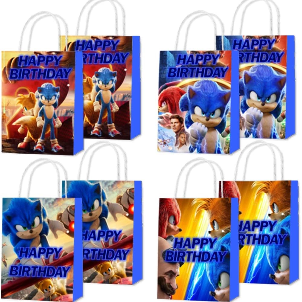 Sonic Paper Bag Candy Gift Packaging Bags Kids Boy Sonic The Hedgehog ...