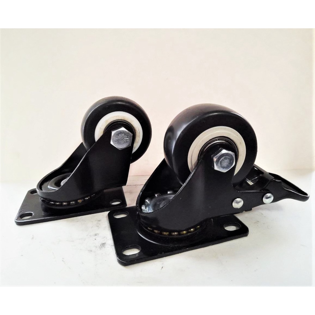 HEAVY DUTY CASTER WHEEL BLACK PU ( SWIVEL TYPE | SWIVEL W/ BRAKE TYPE ...