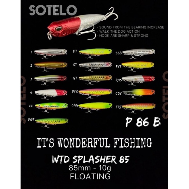 Lure sotelo splasher 85mm | Shopee Philippines