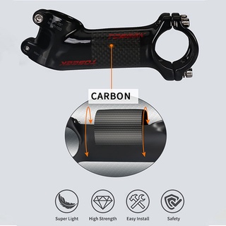 [COD] TOSEEK Carbon Stem Road Bike Stem 17/25/35 Degree Bicycle Stem Ultralight Bike Table 70/80 ...