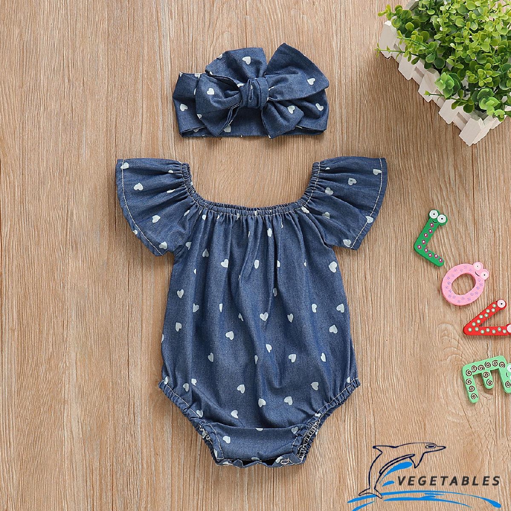 VD Summer Newborn Baby Girls Cute Romper Jumpsuit Bodysuit Top ...