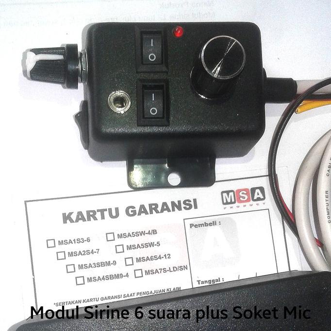 6 Sounds Siren Module With Volume Adjustment Plus Socket Preamp Mic ...