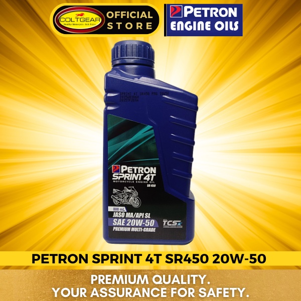 PETRON Engine Oil Sprint 4T SR450 (800ml) 20W-50 Premium Multi-Grade ...