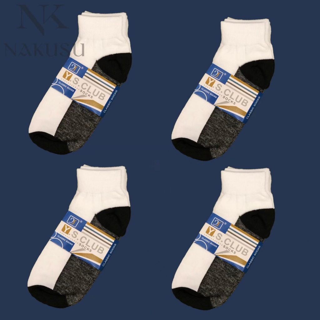 Nakusu 12Pairs Cotton Ankle School Socks w/apakan For Men 36-42 ...