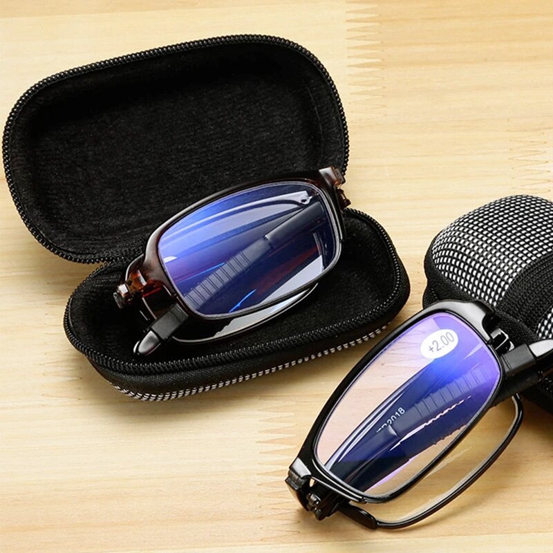 Portable Folding Reading Glasses Men Women Foldable Eyewear Full Frame ...