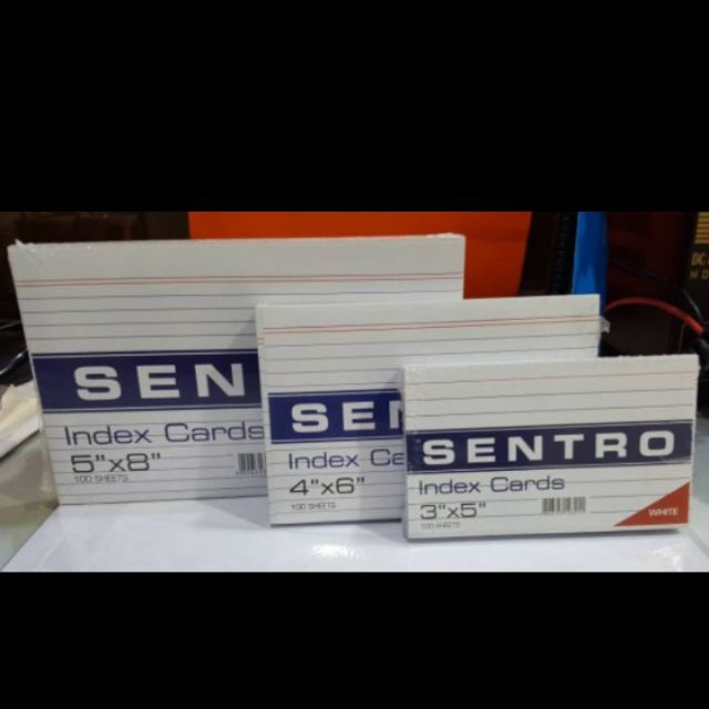 100 sheets of 1/8, 1/4, 1/2 white index card (Sentro) | Shopee Philippines