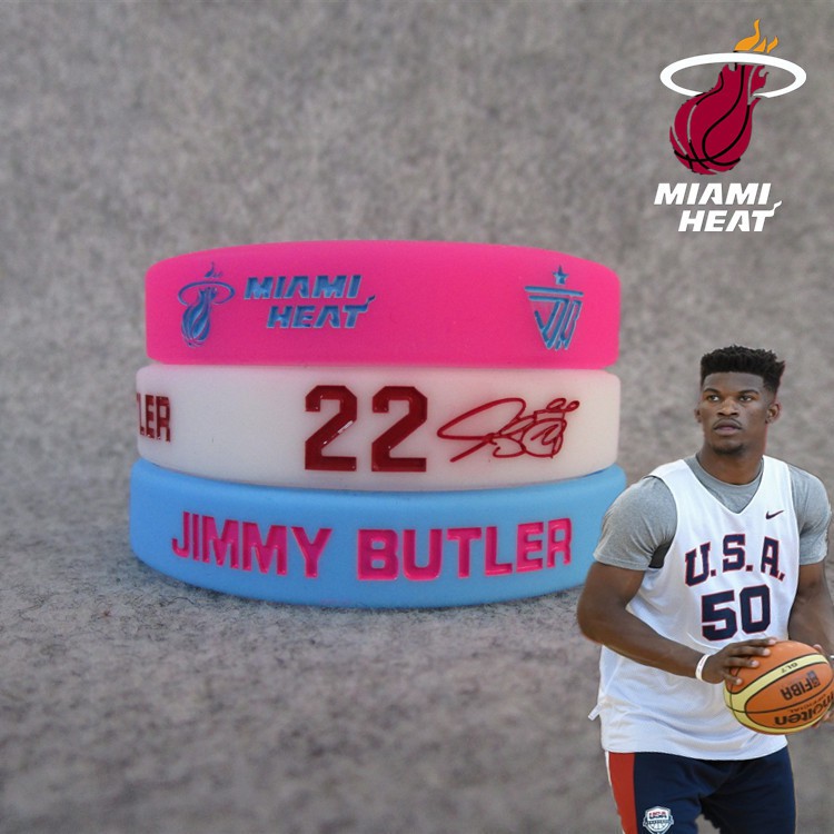 Basketball Star Heat Team 22 Jimmy Butler Signature Luminous Sports ...
