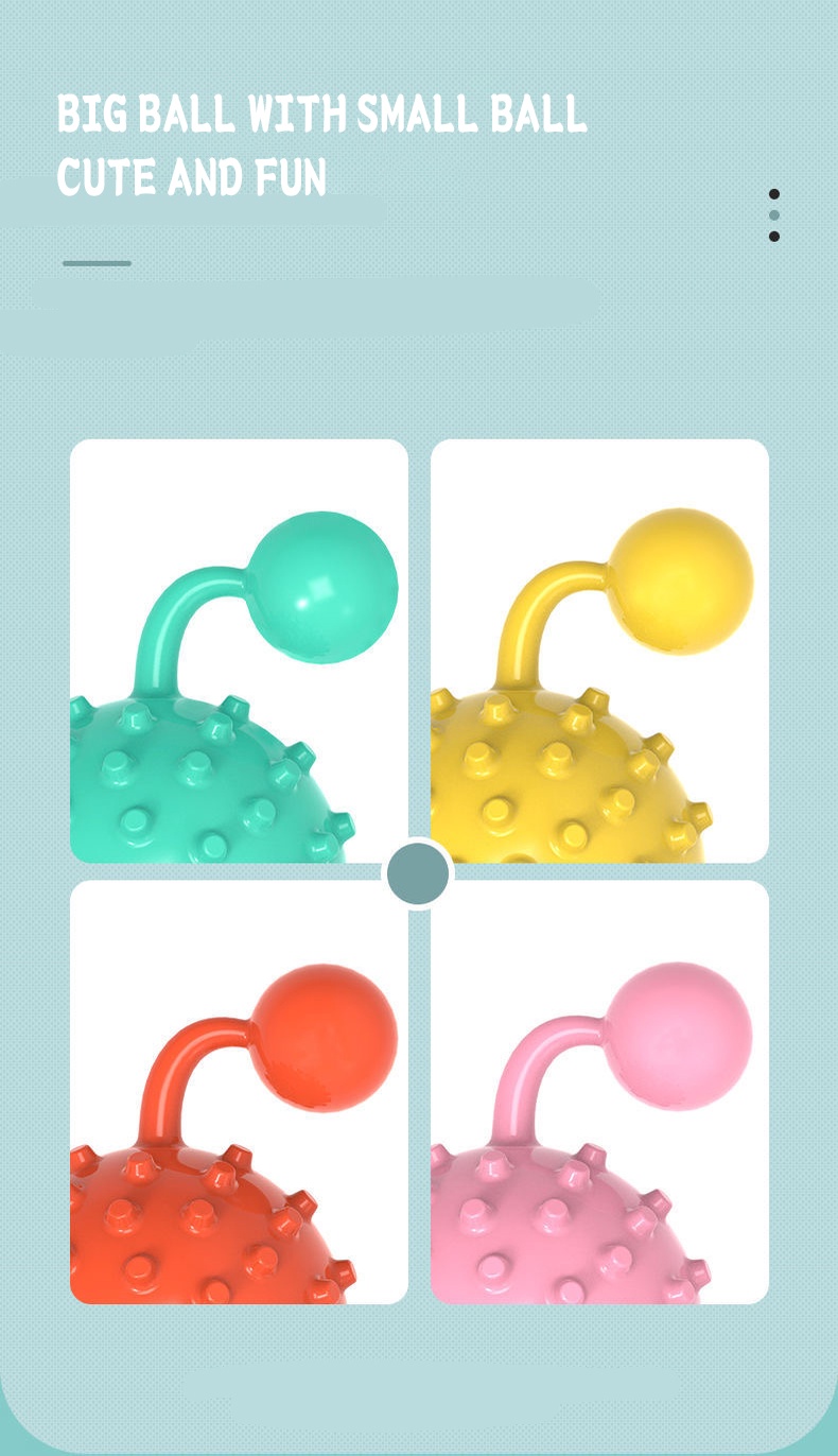 Baby Sensory Touch Hand Ball Toys Rubber Textured For Children Soft ...