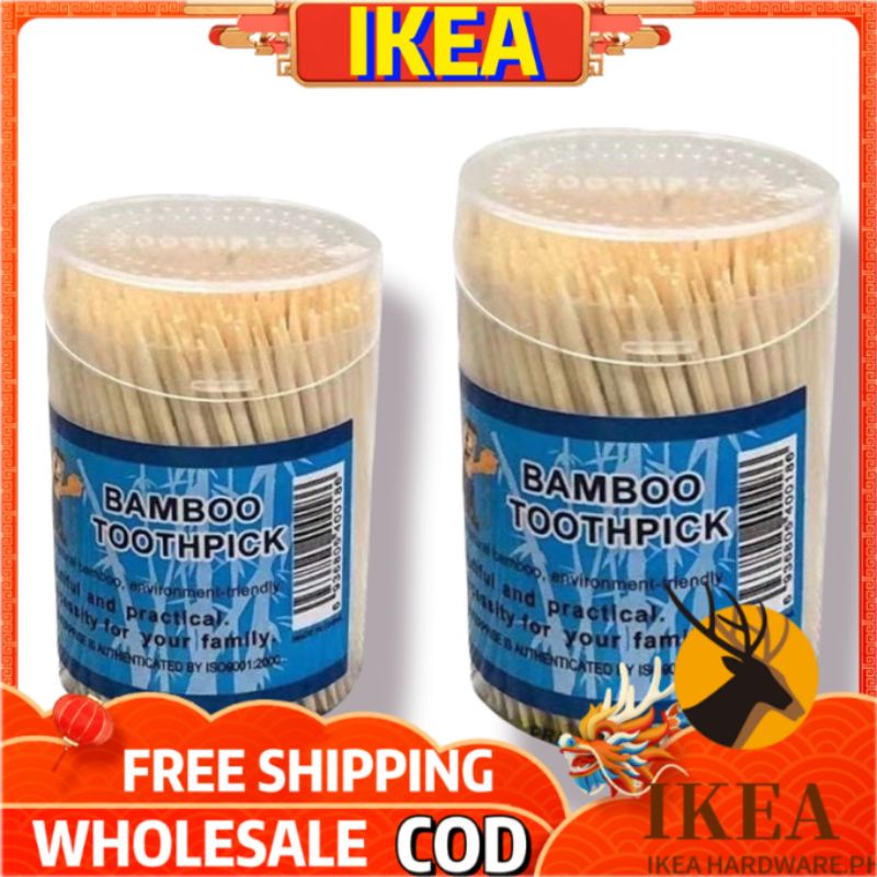 COD Bamboo Toothpicks Oral Wooden Tooth Pick double pointed dental ...