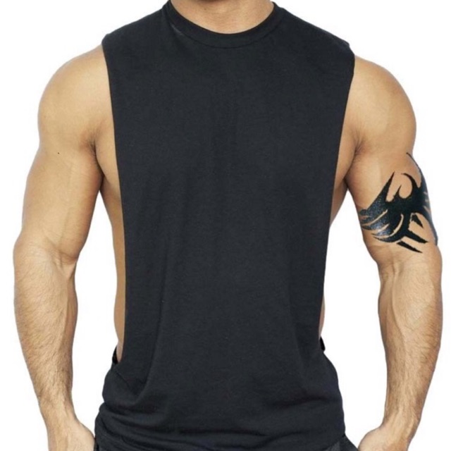 COD Plain muscle sando workout shirt gym running cycling bodybuilding ...