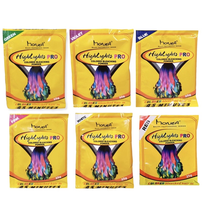 MONEA HIGHLIGHTS PRO COLORED BLEACHING POWDER | Shopee Philippines