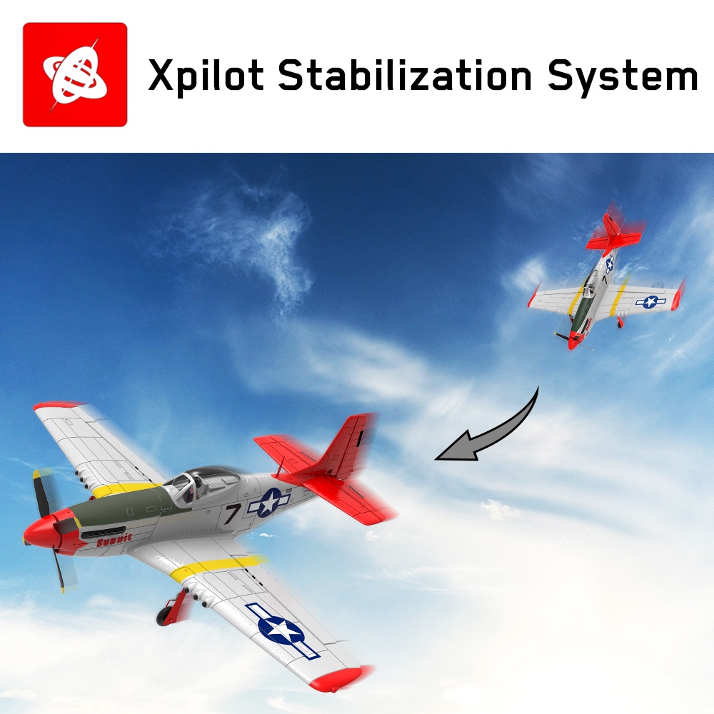 VOLANTEXRC RC Plane 2.4Ghz Mustang P51D 750mm Wingspan Fixed Wing EPO ...