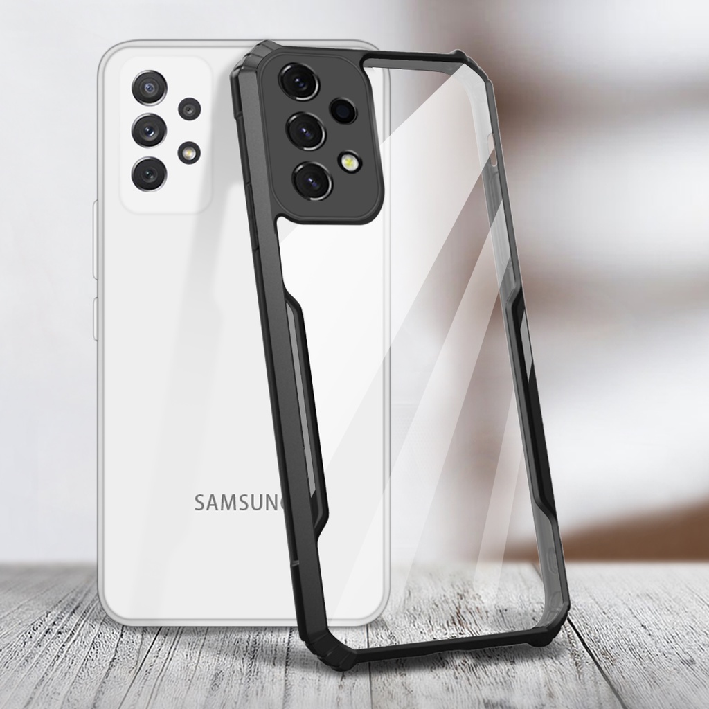 LENUO Transparent Shockproof Bumper Back Cover Casing For Samsung A12 ...